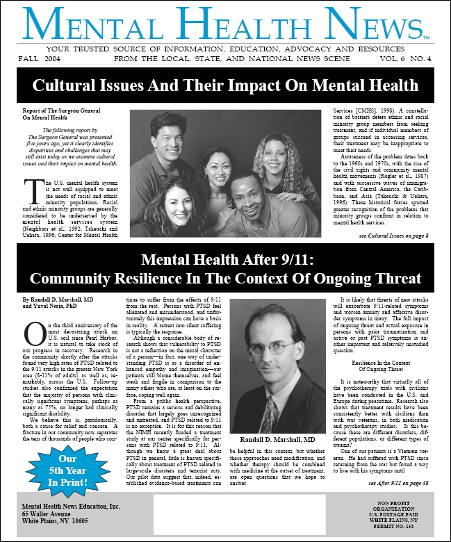 MHN Fall 2004 Issue Behavioral Health News