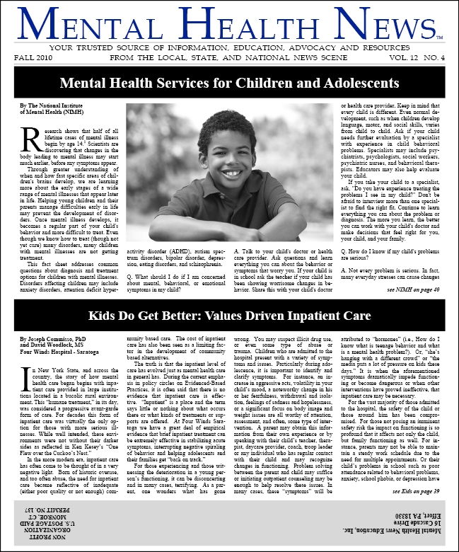 MHN Fall 2010 Issue Behavioral Health News MHN Fall 2010 Issue Behavioral Health News